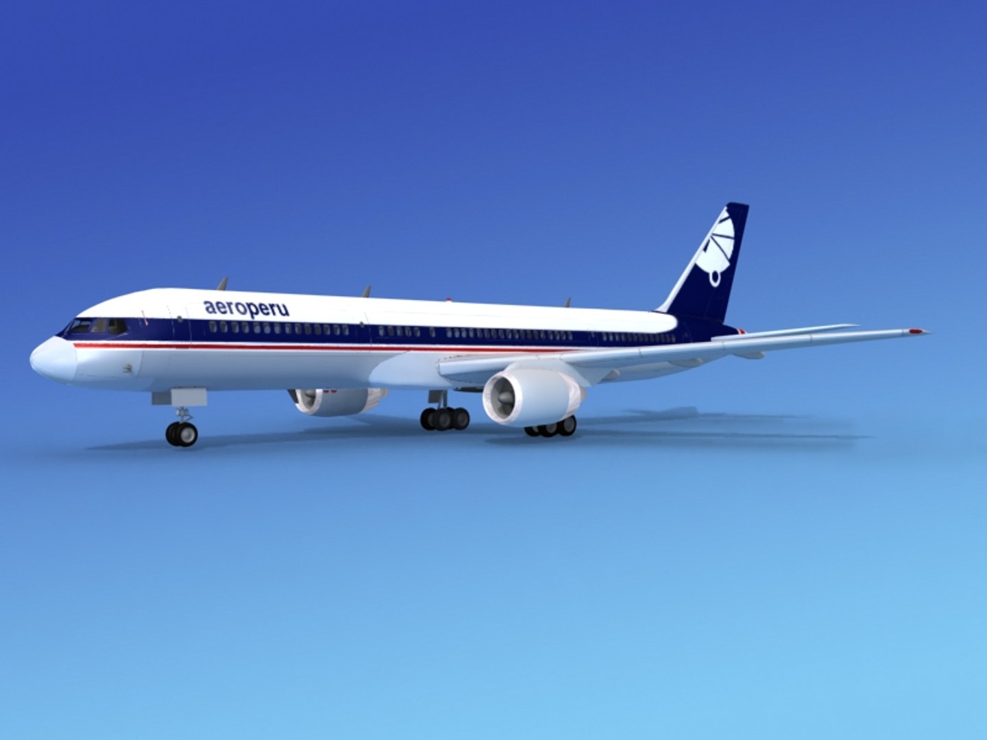Airline Boeing 757 757-200 3d Model