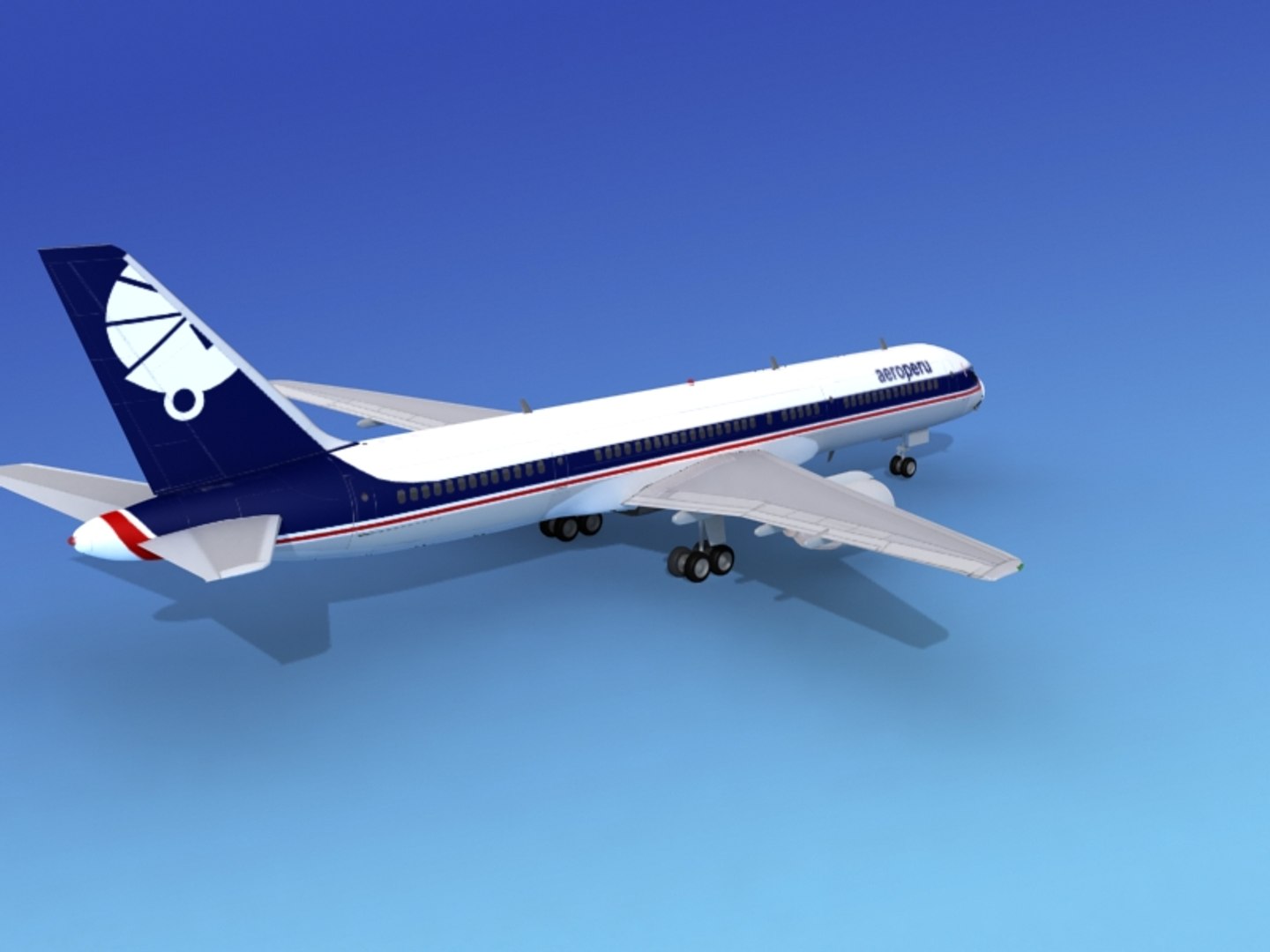 Airline Boeing 757 757-200 3d Model