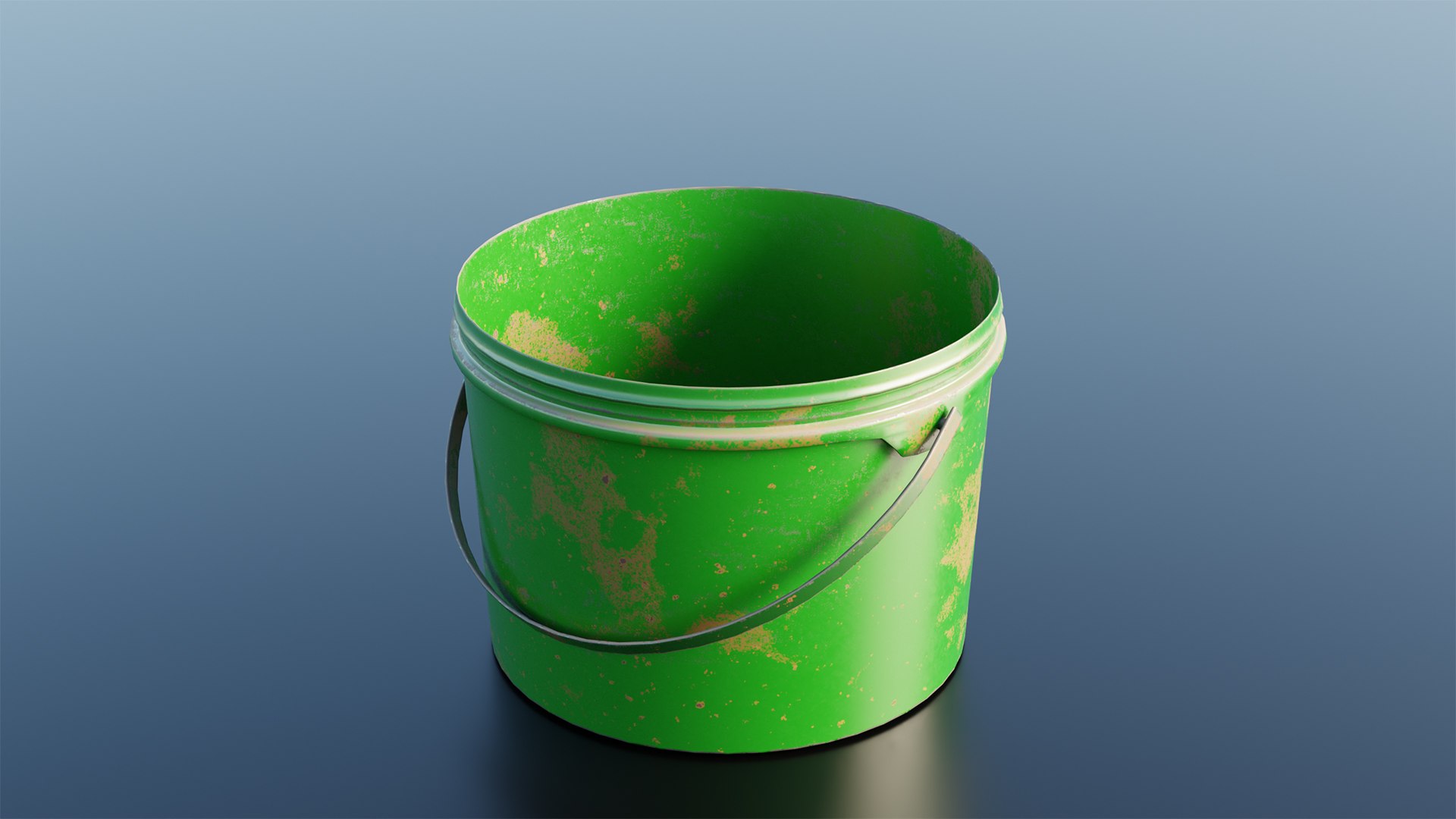 Gebrauchter grüner Plastikeimer – PBR – Spielanimation 2K 4K 3D-Modell - TurboSquid 2519034