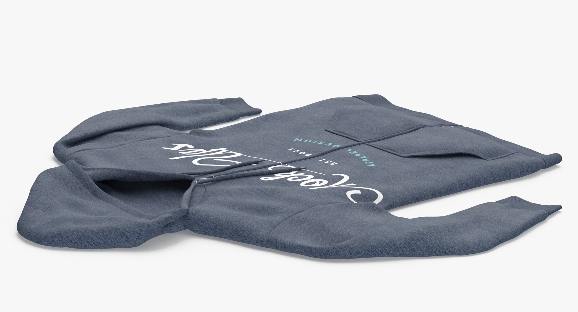 3D Zipper Hooded Sweatshirt Female Pocket Basic Poses Blank and Branded ...