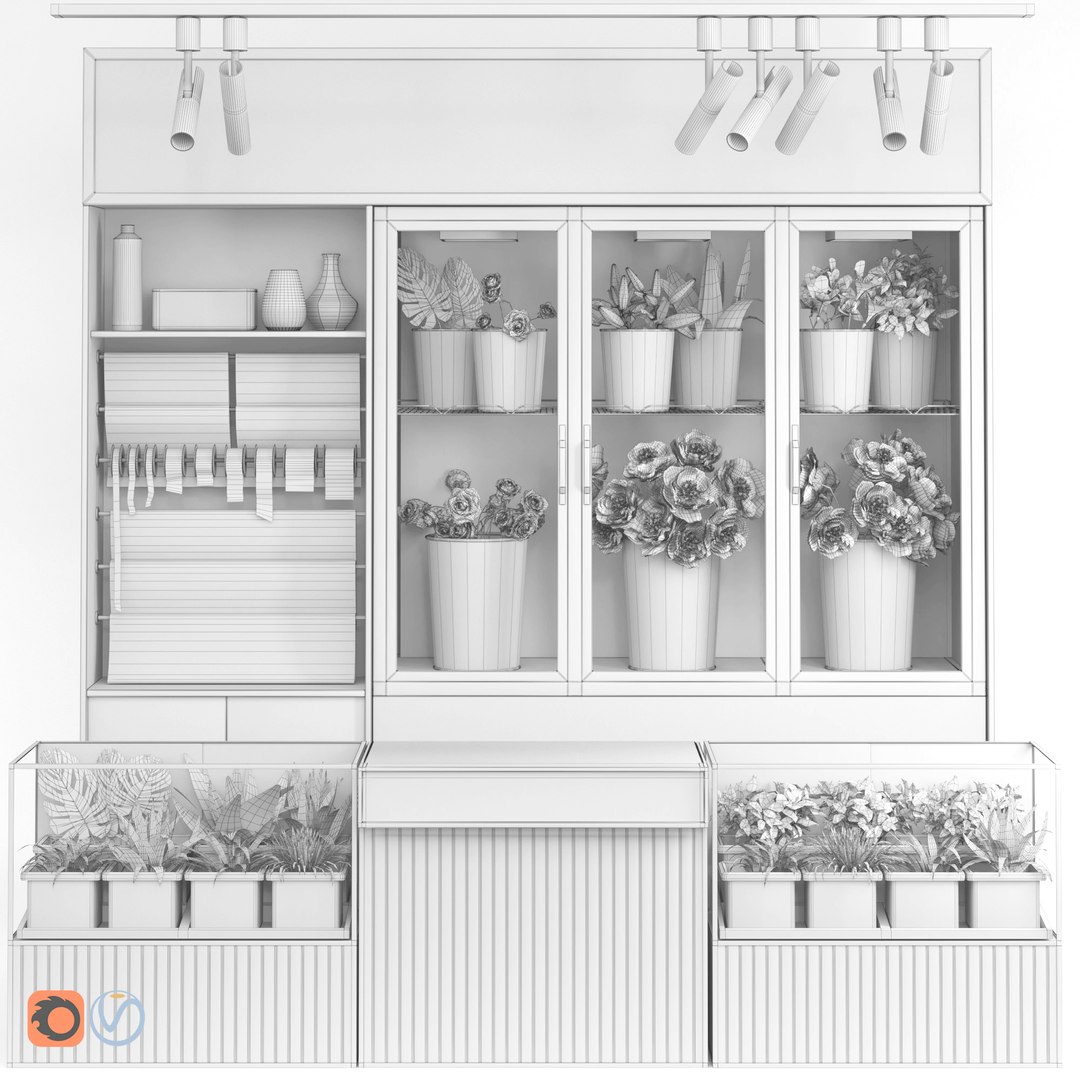 Florist Shops Stores Classic 3D Model - TurboSquid 1707204