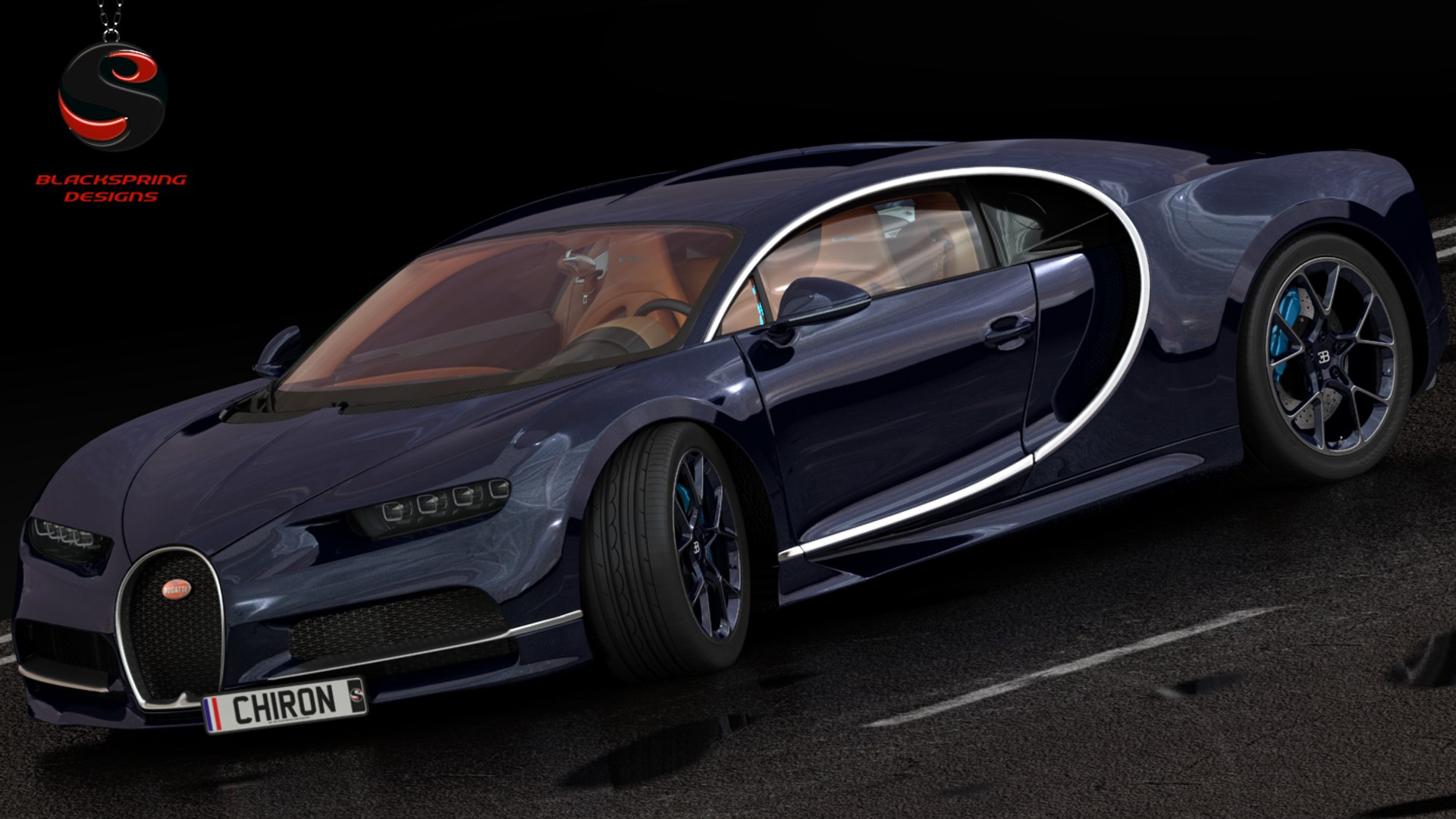 3d model complete bugatti chiron