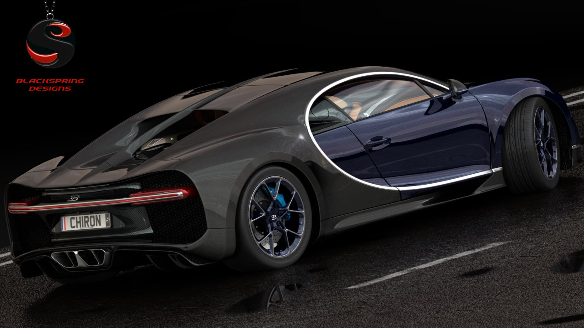 3d Model Complete Bugatti Chiron