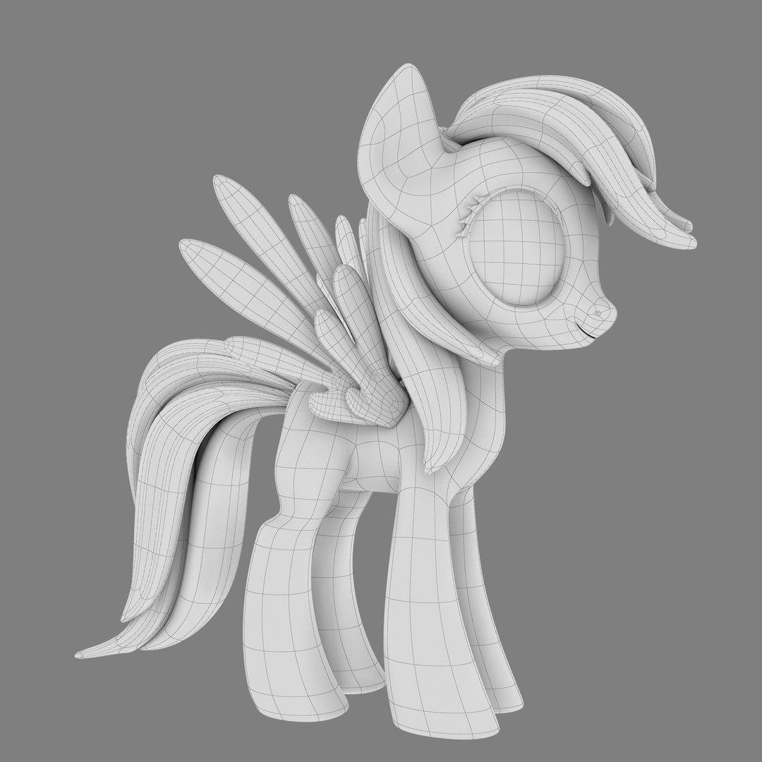 Little Pony Rainbow Dash 3d Max