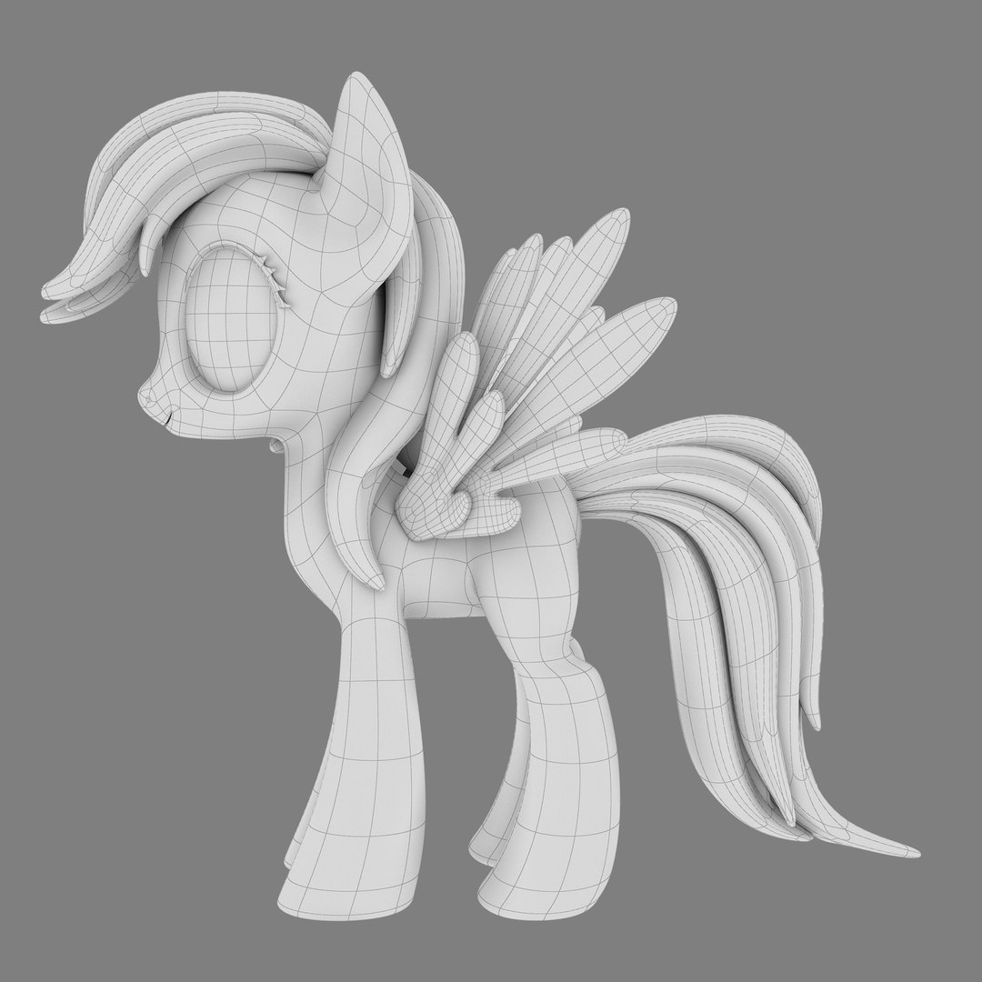 Little Pony Rainbow Dash 3d Max
