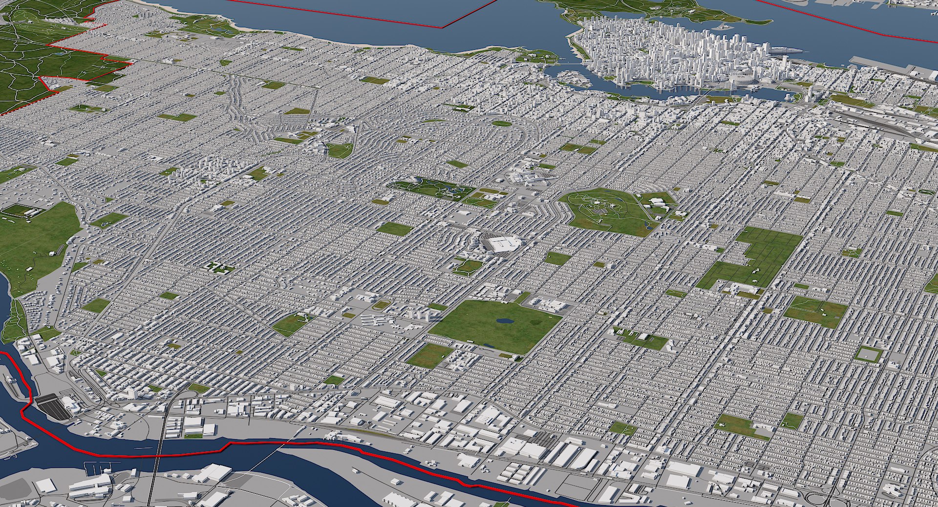 Vancouver Cityscape 3d Model