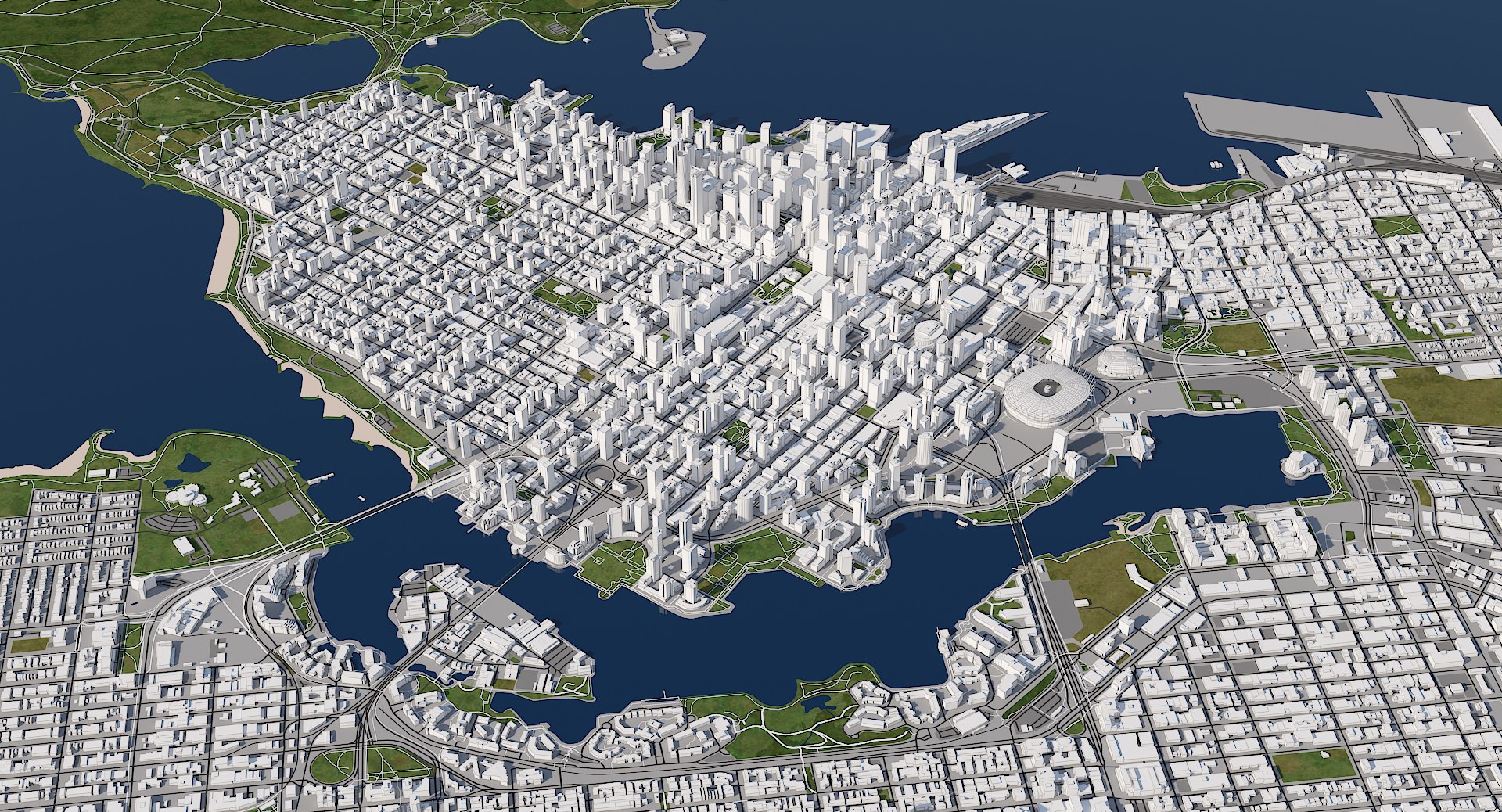 Vancouver Cityscape 3d Model