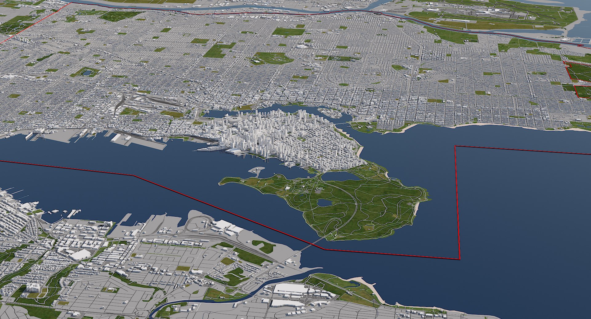 vancouver cityscape 3d model