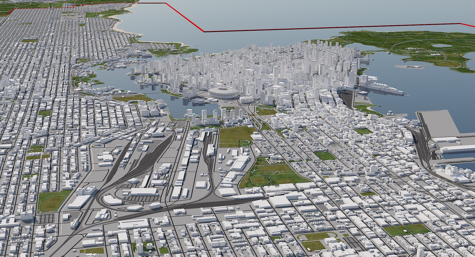 vancouver cityscape 3d model