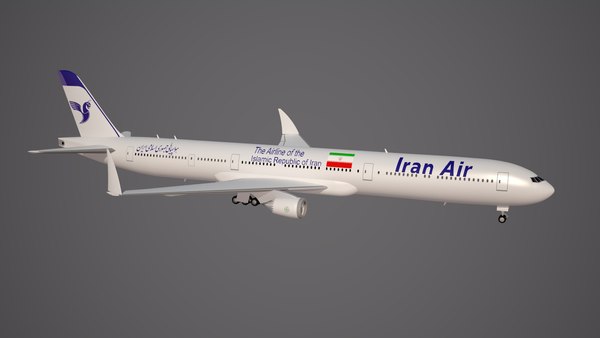 3d iran air 777 9x model
