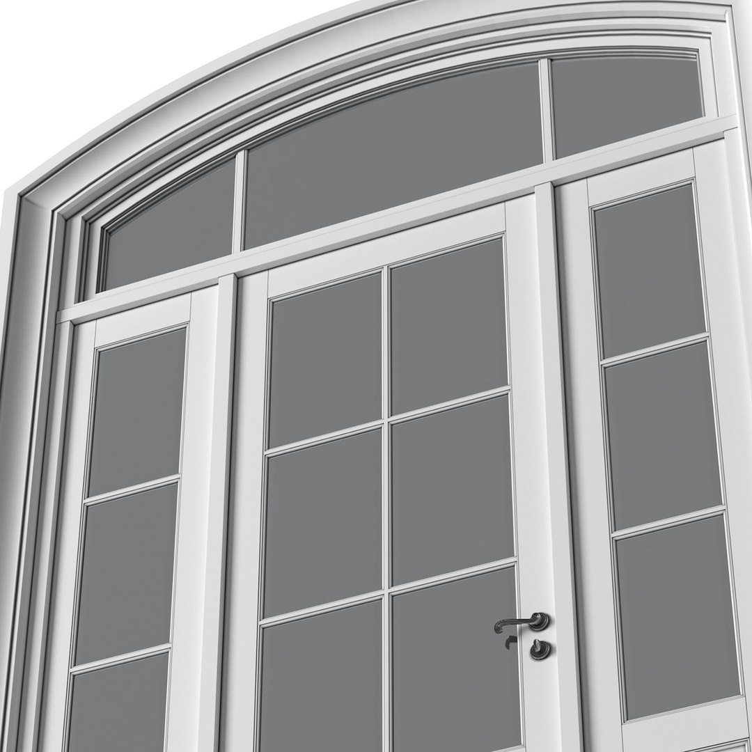 French Arch Interior doors in classic style 3D model - TurboSquid 2077322