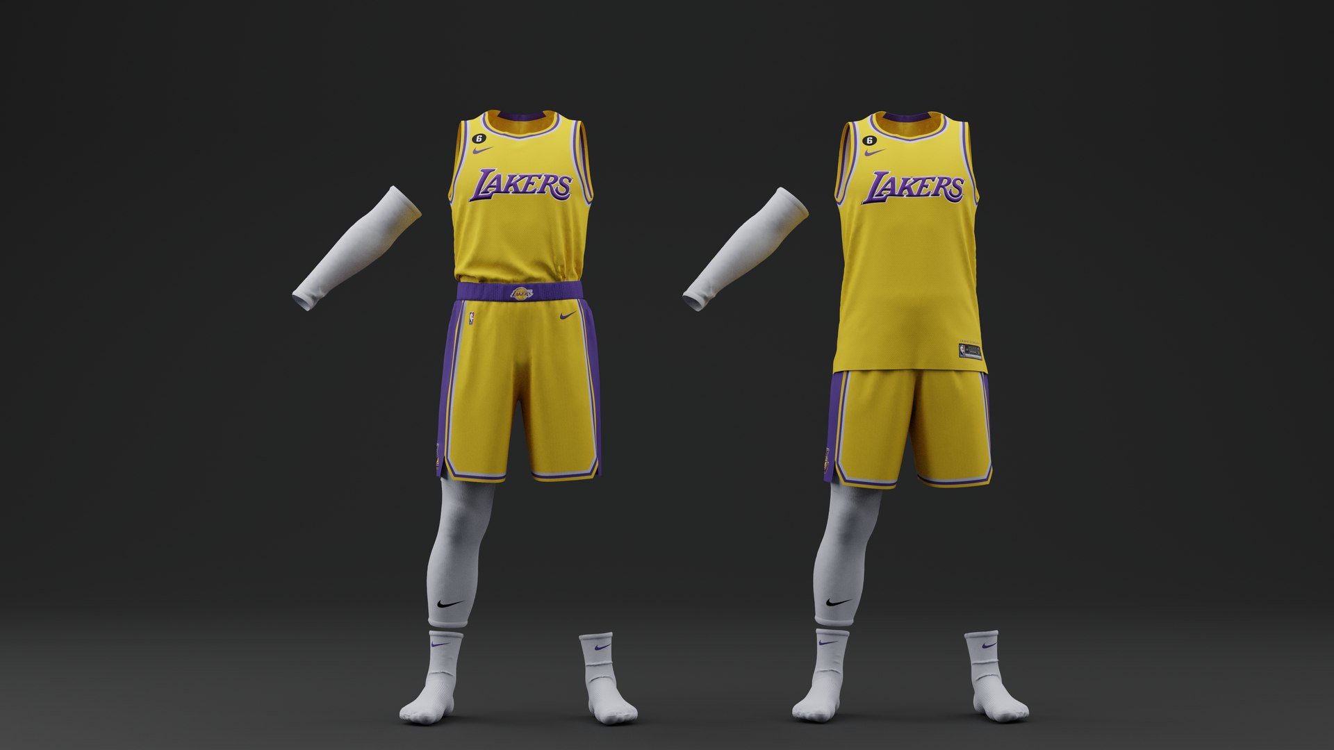 Los Angeles Lakers Home Jersey 2023 3D Model - TurboSquid 2266134