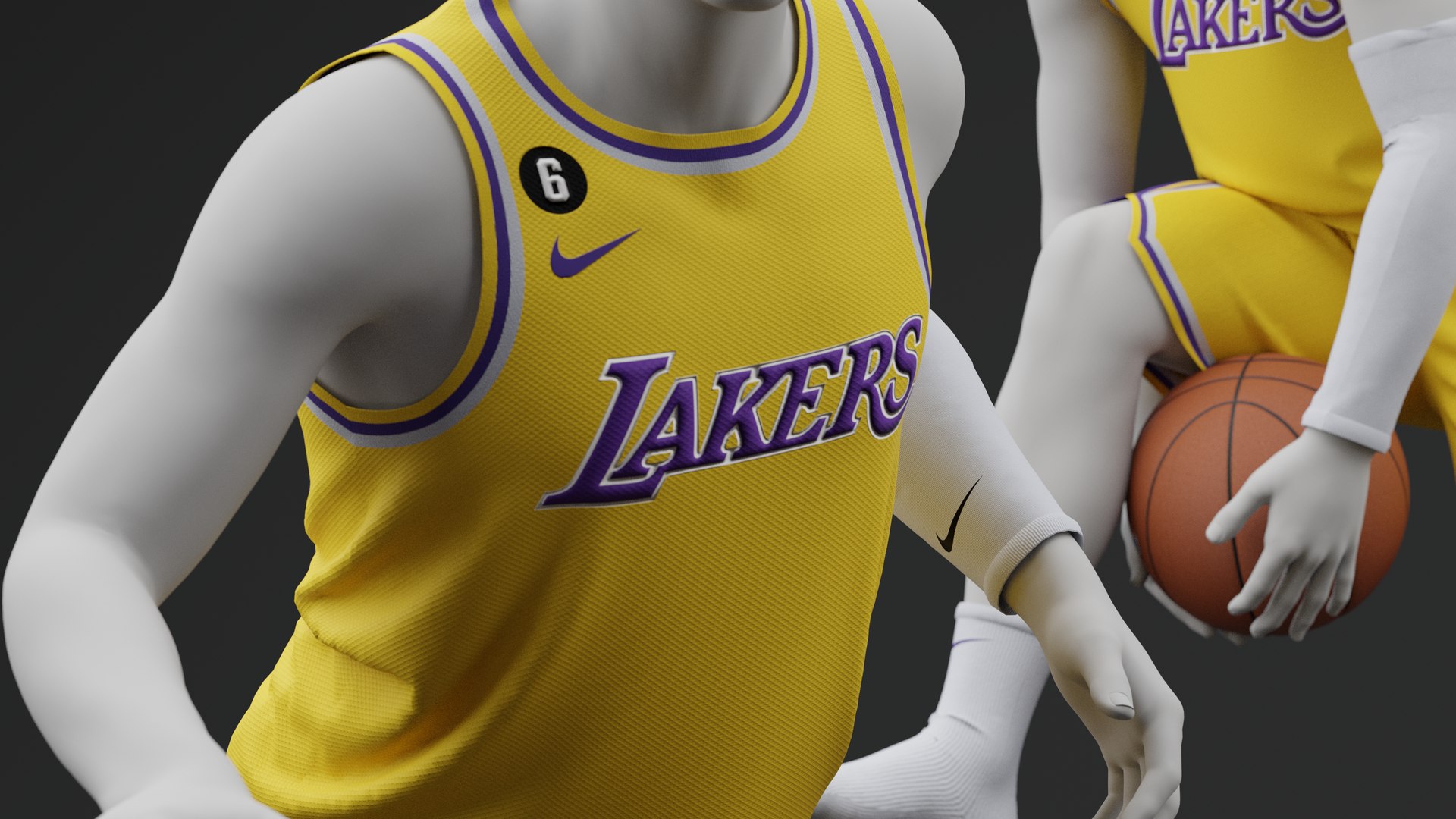 Los Angeles Lakers Home Jersey 2023 3D Model - TurboSquid 2266134