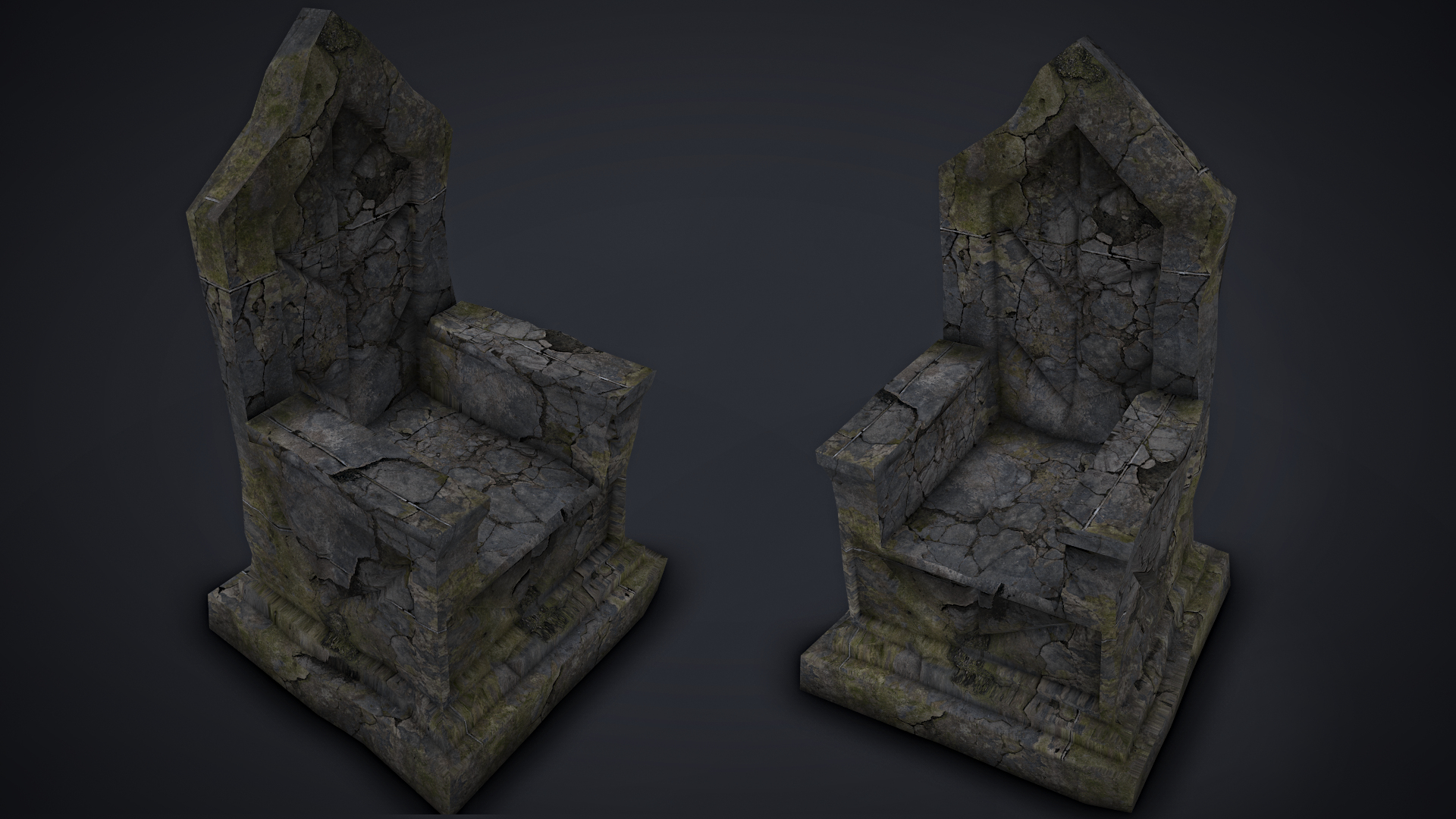 Celtic stone throne - 3D - TurboSquid 1678743
