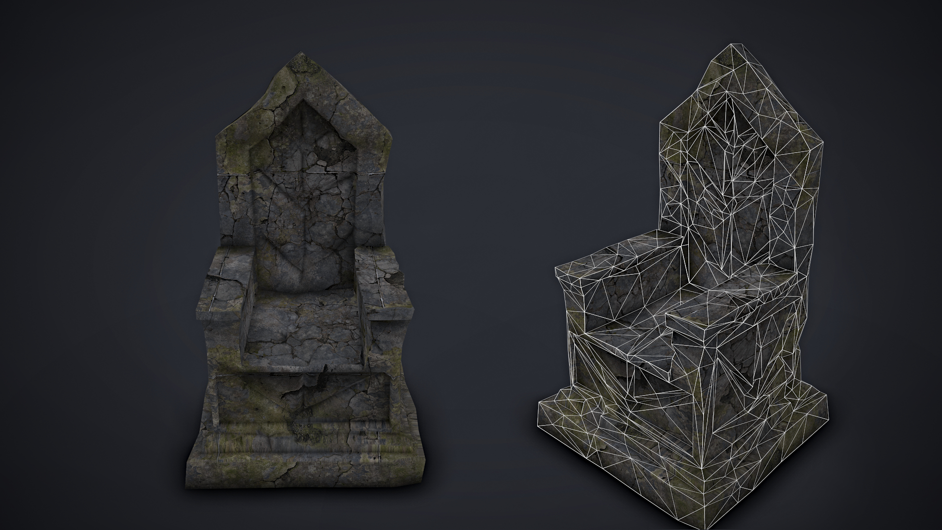 Celtic stone throne - 3D - TurboSquid 1678743