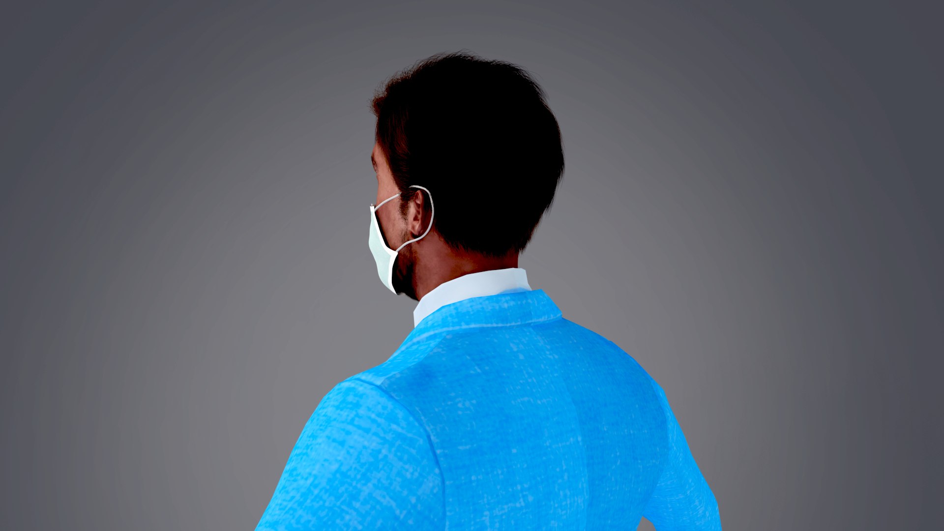 3D Model Fur Black Man With Face Mask - TurboSquid 1733828
