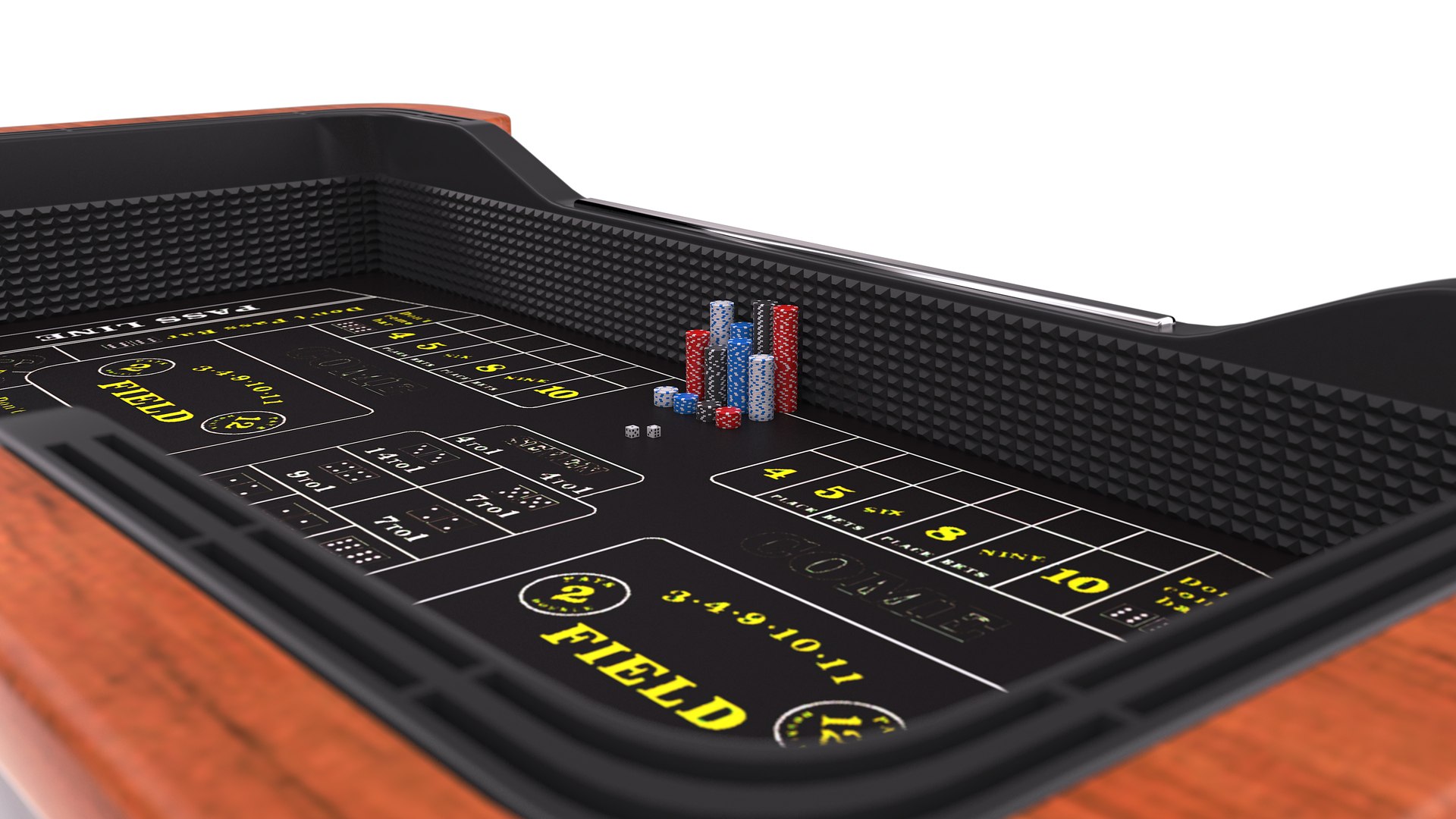 Craps Table - Black 3D model - TurboSquid 1910041