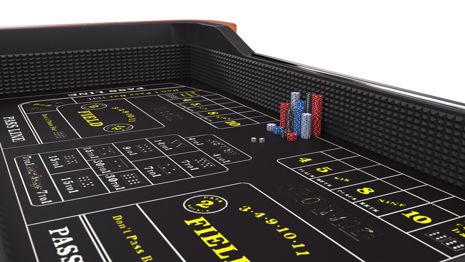 Craps Table - Black 3D model - TurboSquid 1910041
