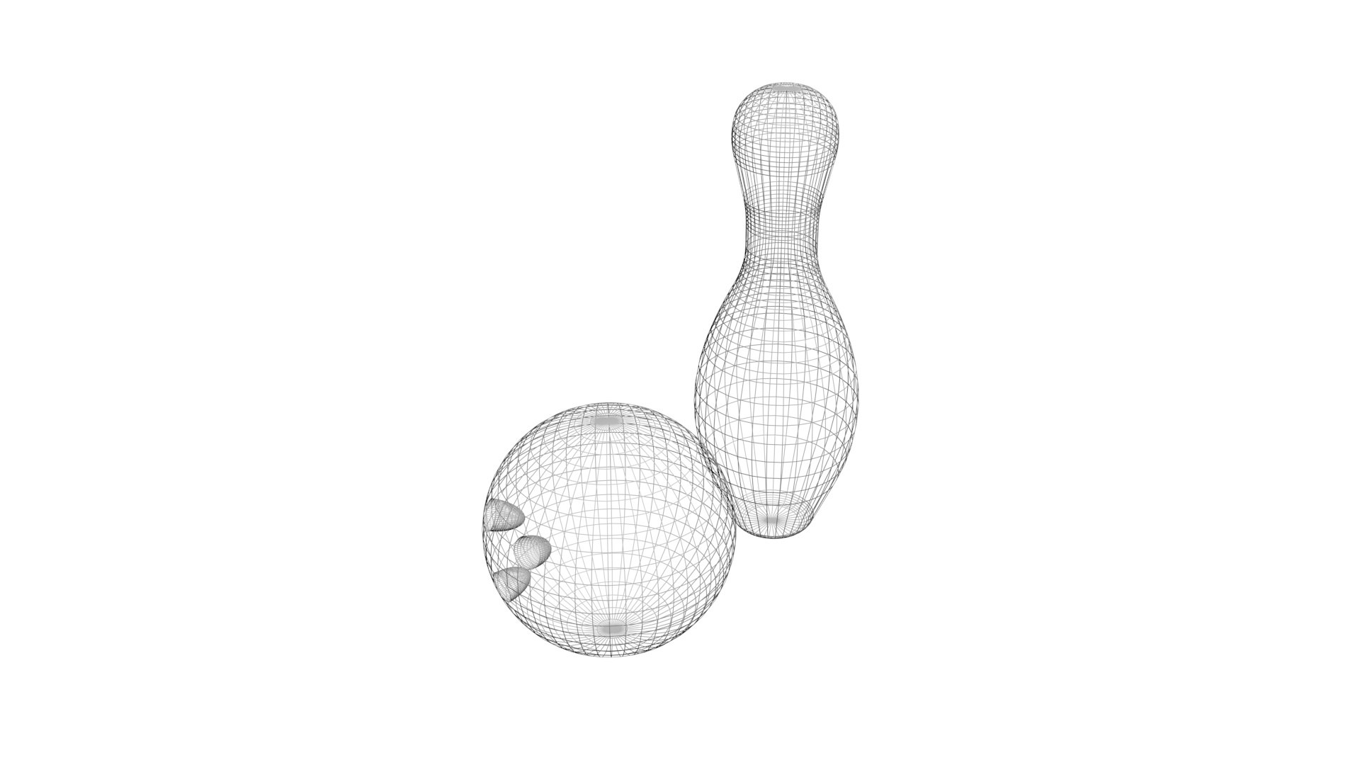 3D Bowling Ball And Pin Model - TurboSquid 1910579