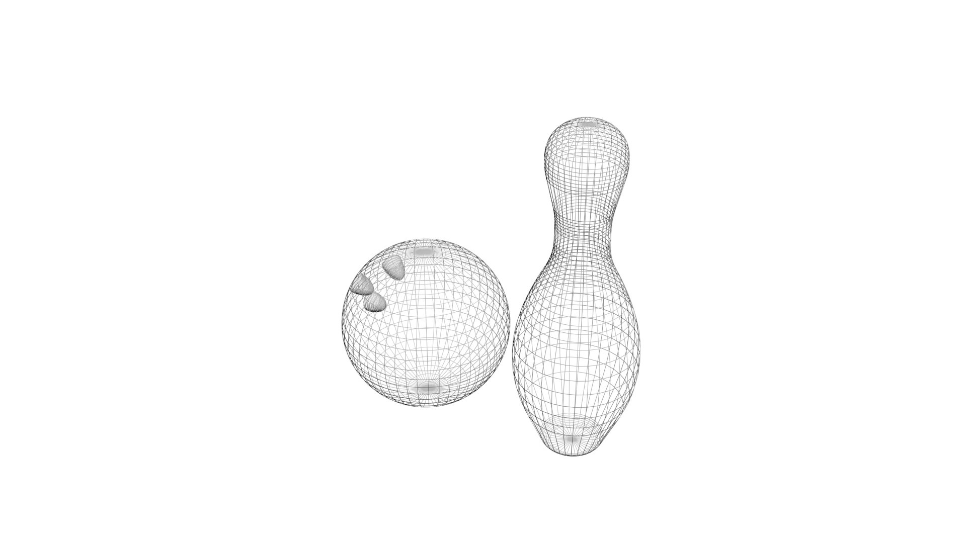 3D Bowling Ball And Pin Model - TurboSquid 1910579