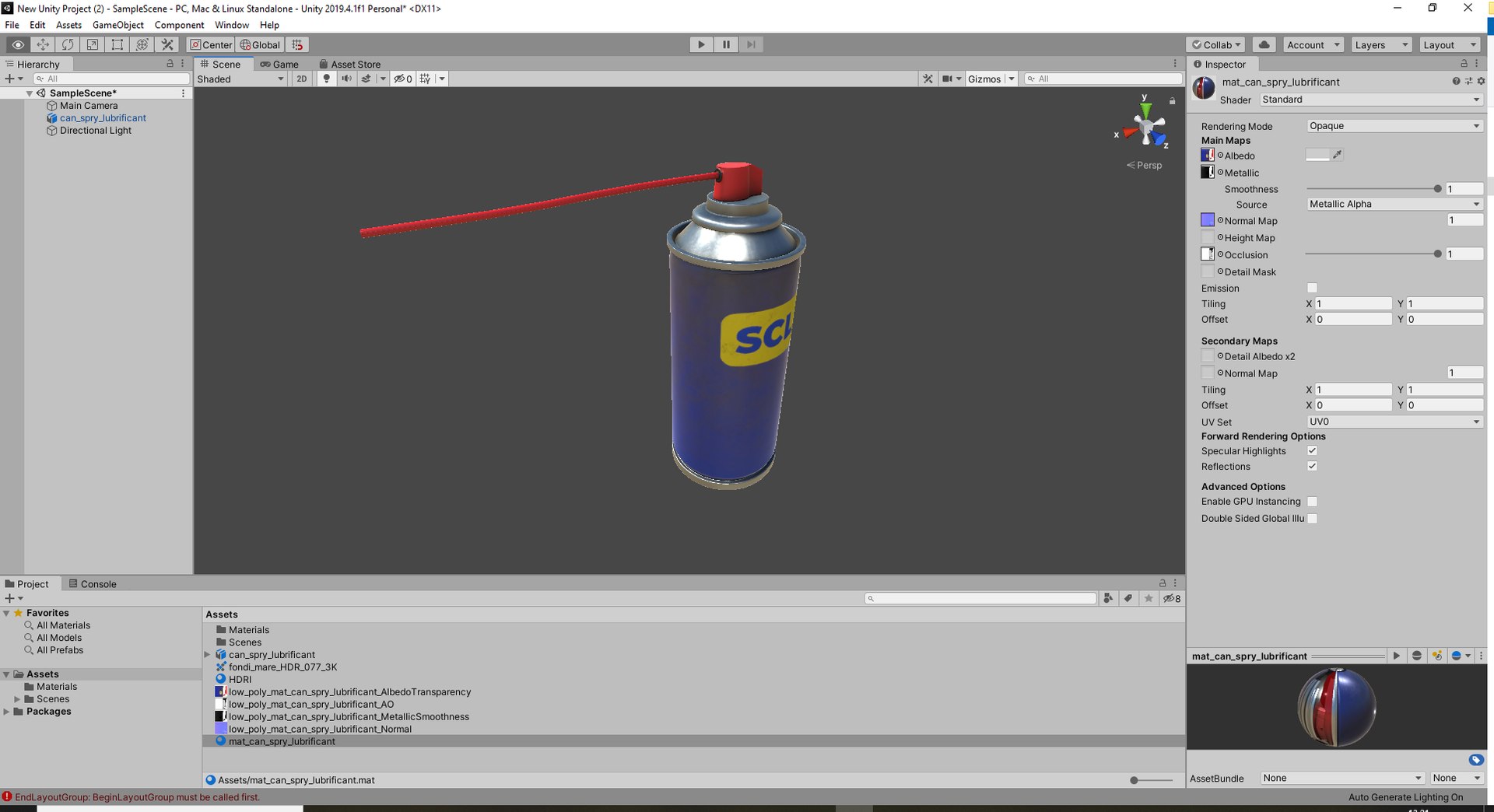 3D Spry Can Lubrificant Game Ready Model - TurboSquid 1782847