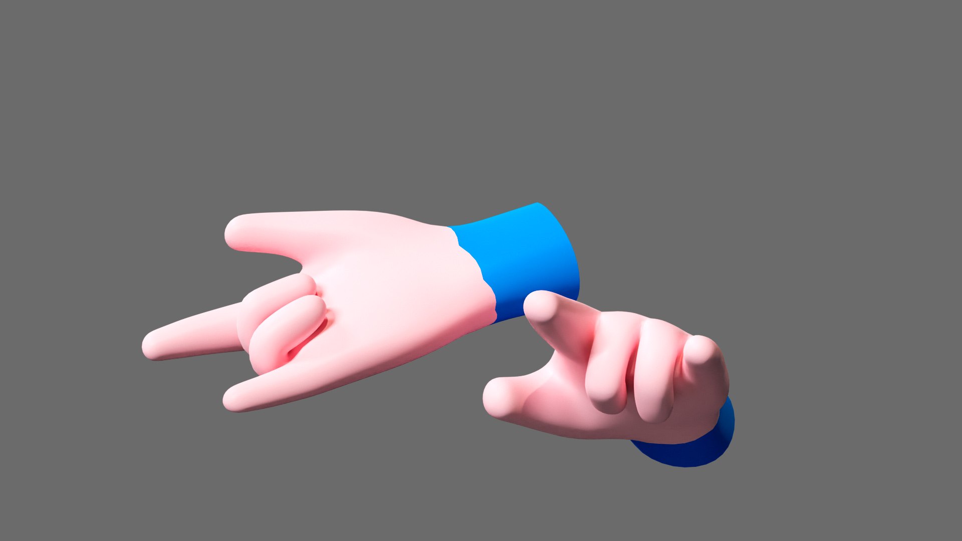 Cartoon Hands 3D Model - TurboSquid 2044419