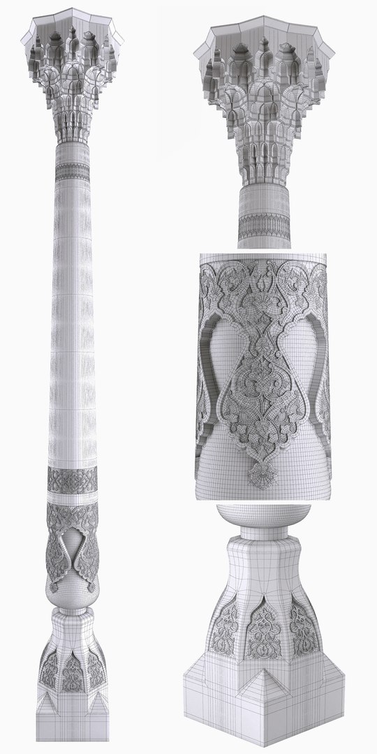 Carved Column 3D Model - TurboSquid 1310812