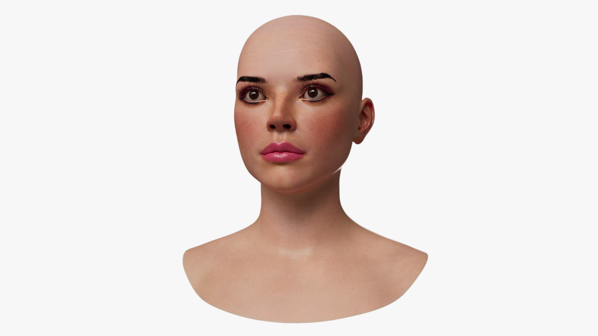 Female Head Mesh Metahuman Topology Woman Head Mesh V3 3D - TurboSquid ...