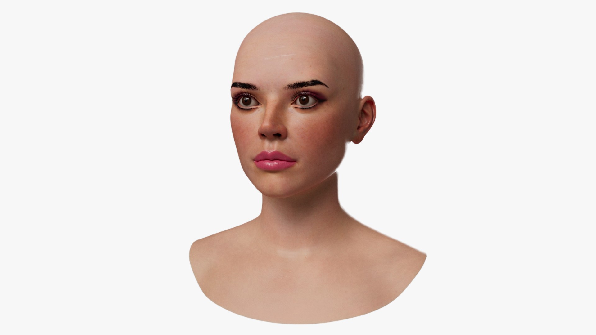 Female Head Mesh Metahuman Topology Woman Head Mesh V3 3D - TurboSquid ...