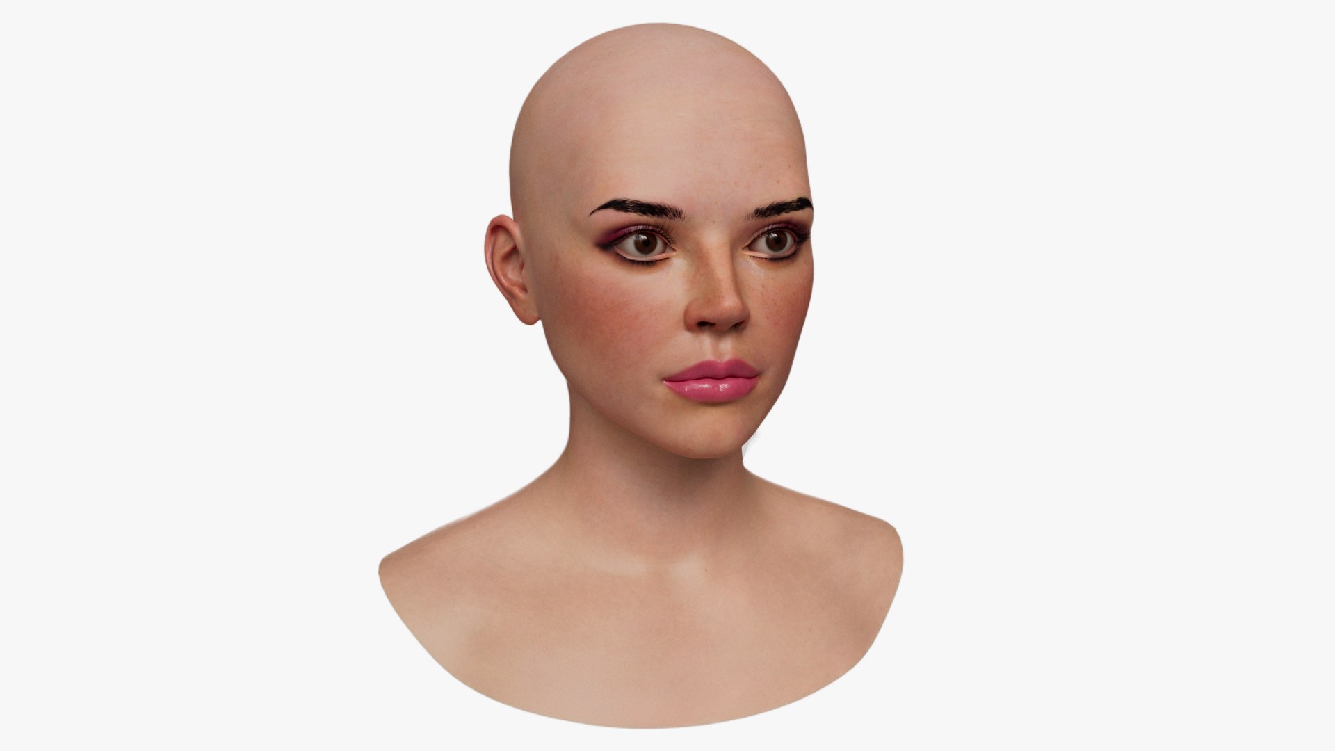 Female Head Mesh Metahuman Topology Woman Head Mesh V3 3D - TurboSquid ...