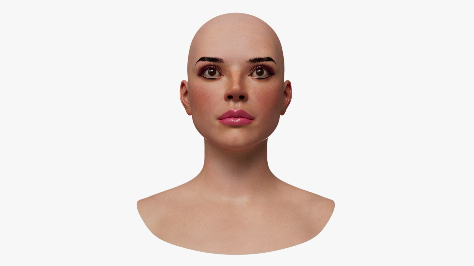 Female Head Mesh Metahuman Topology Woman Head Mesh V3 3D - TurboSquid ...