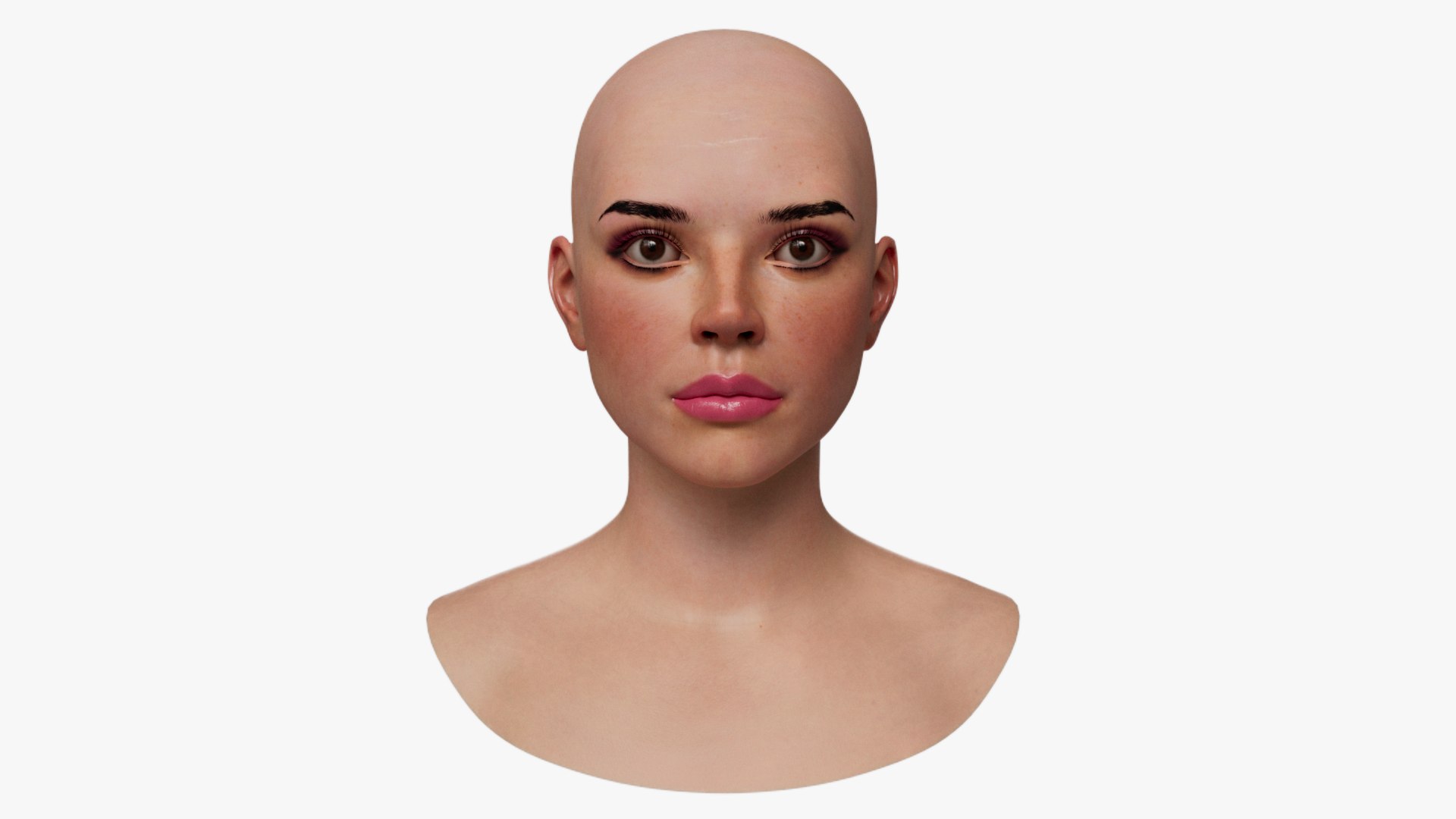 Female Head Mesh Metahuman Topology Woman Head Mesh V3 3D - TurboSquid ...