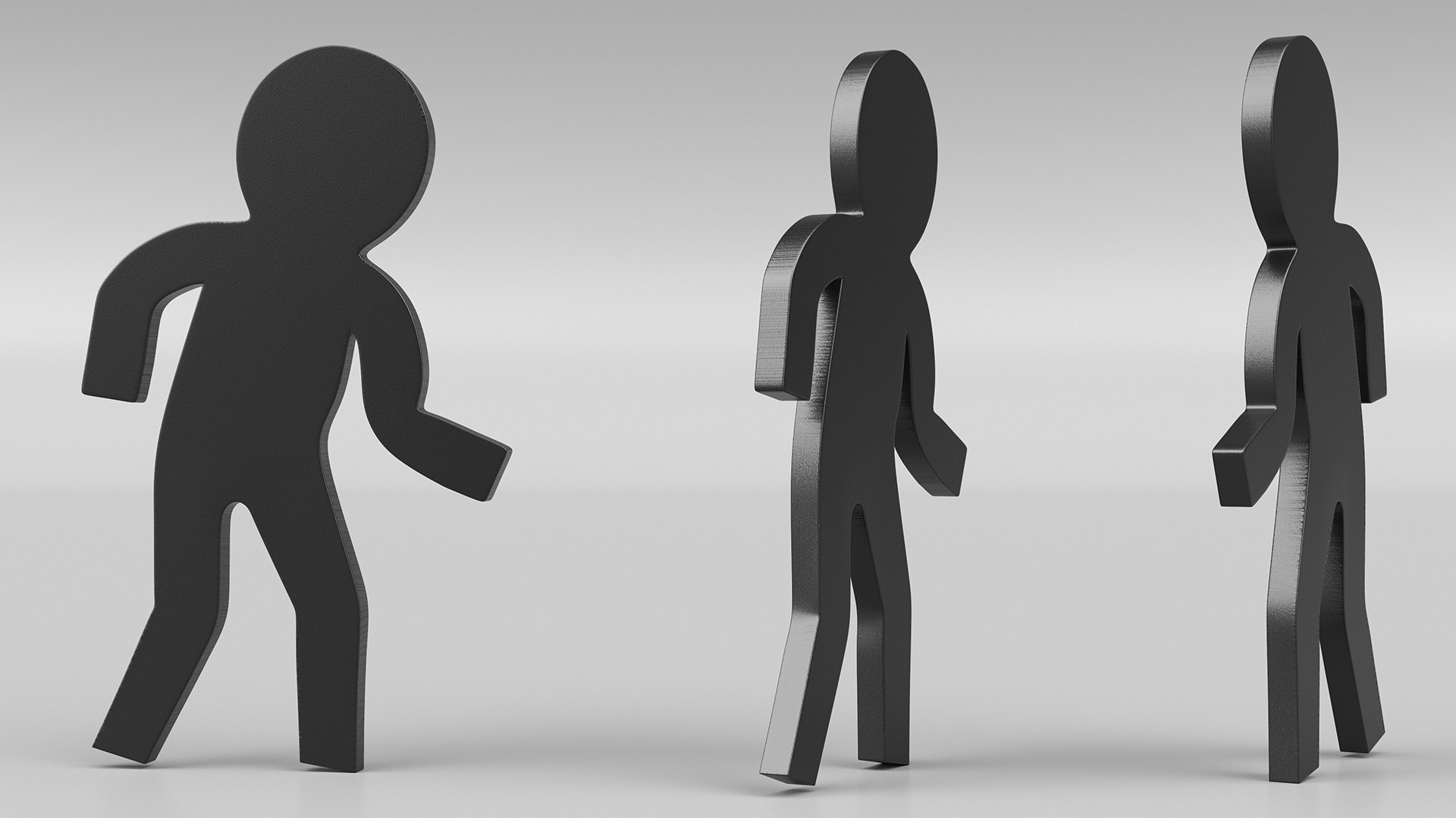 Plastic Stickman Walk Pose Black 3D Model - TurboSquid 2112239