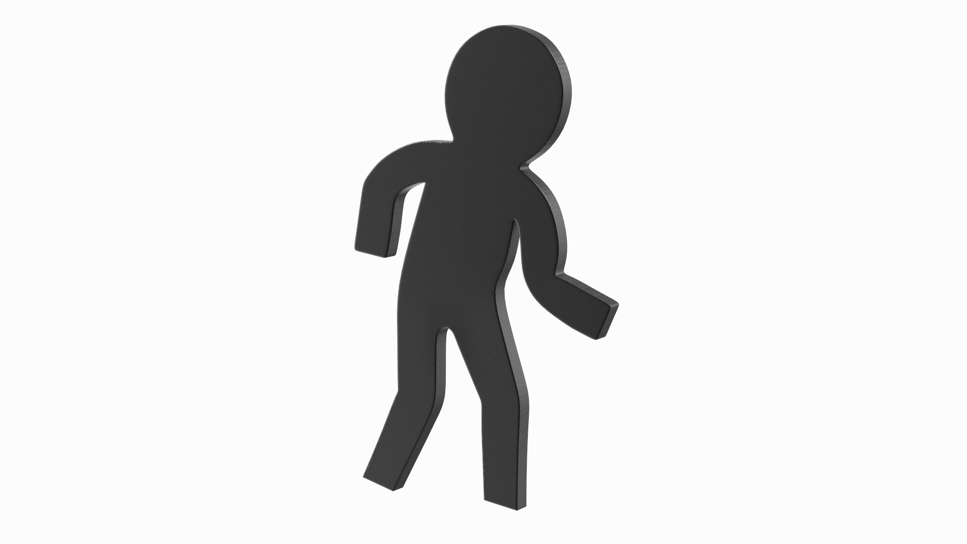 Plastic Stickman Walk Pose Black 3D Model - TurboSquid 2112239