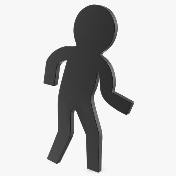 modelo 3d Plastic Stickman Walk Pose Black - TurboSquid 2112239