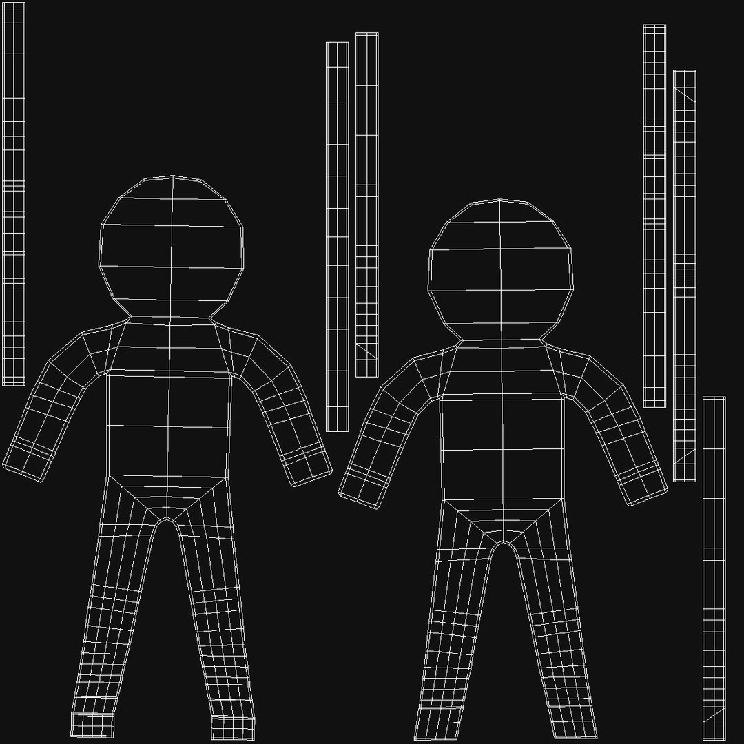Plastic Stickman Walk Pose Black 3D Model - TurboSquid 2112239