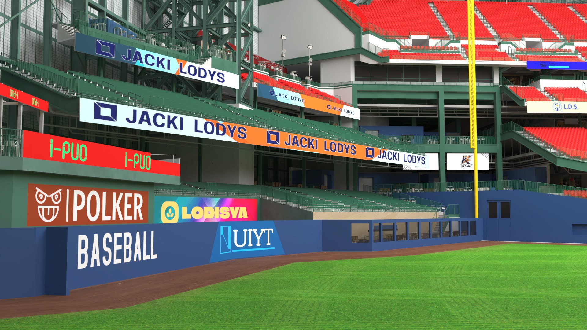 3D Baseball Stadium With Open Roof - TurboSquid 2311427