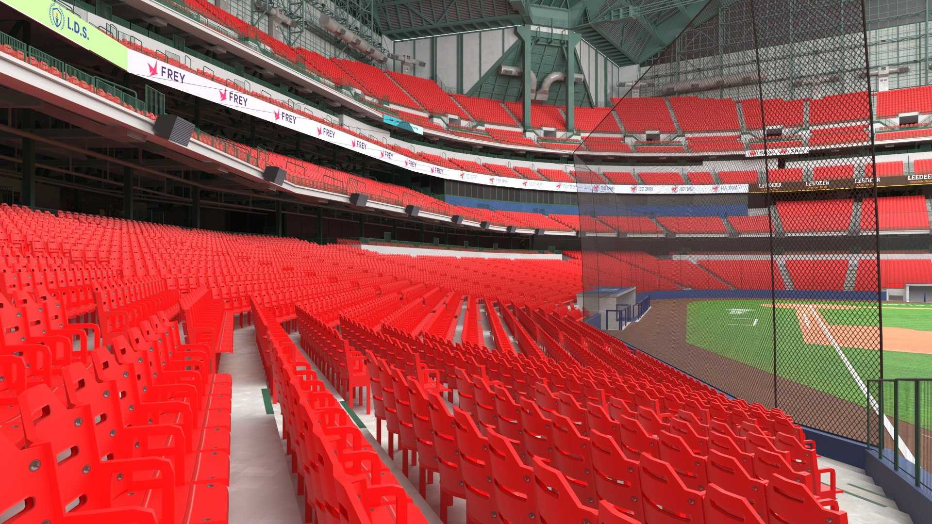 3D Baseball Stadium With Open Roof - TurboSquid 2311427