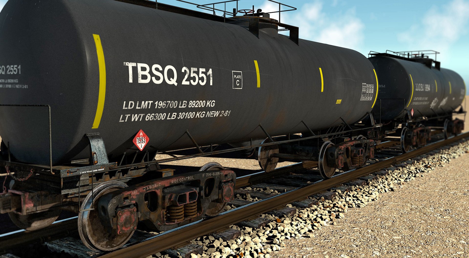 3D Tank Cars Dot-111 Model - TurboSquid 1255416