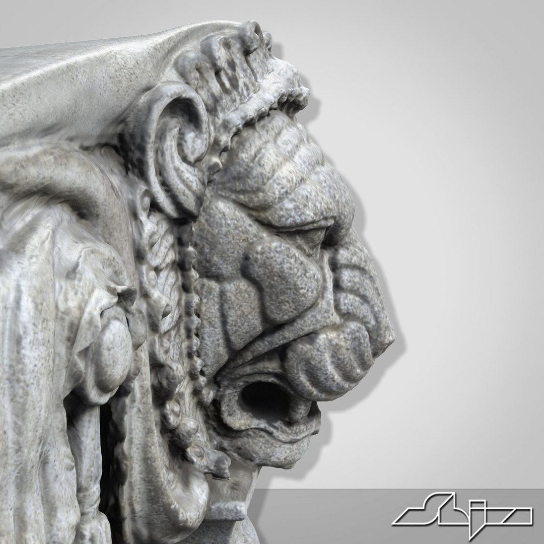 lion head molding obj