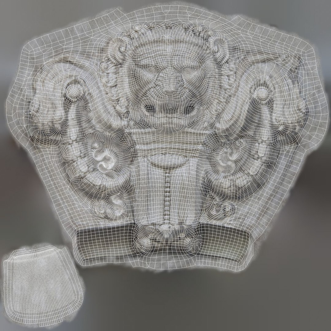 lion head molding obj