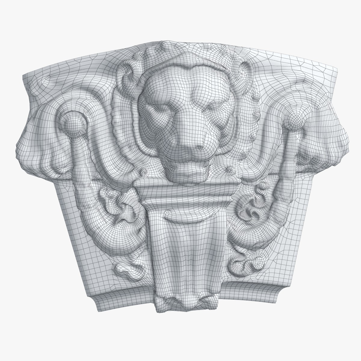 lion head molding obj