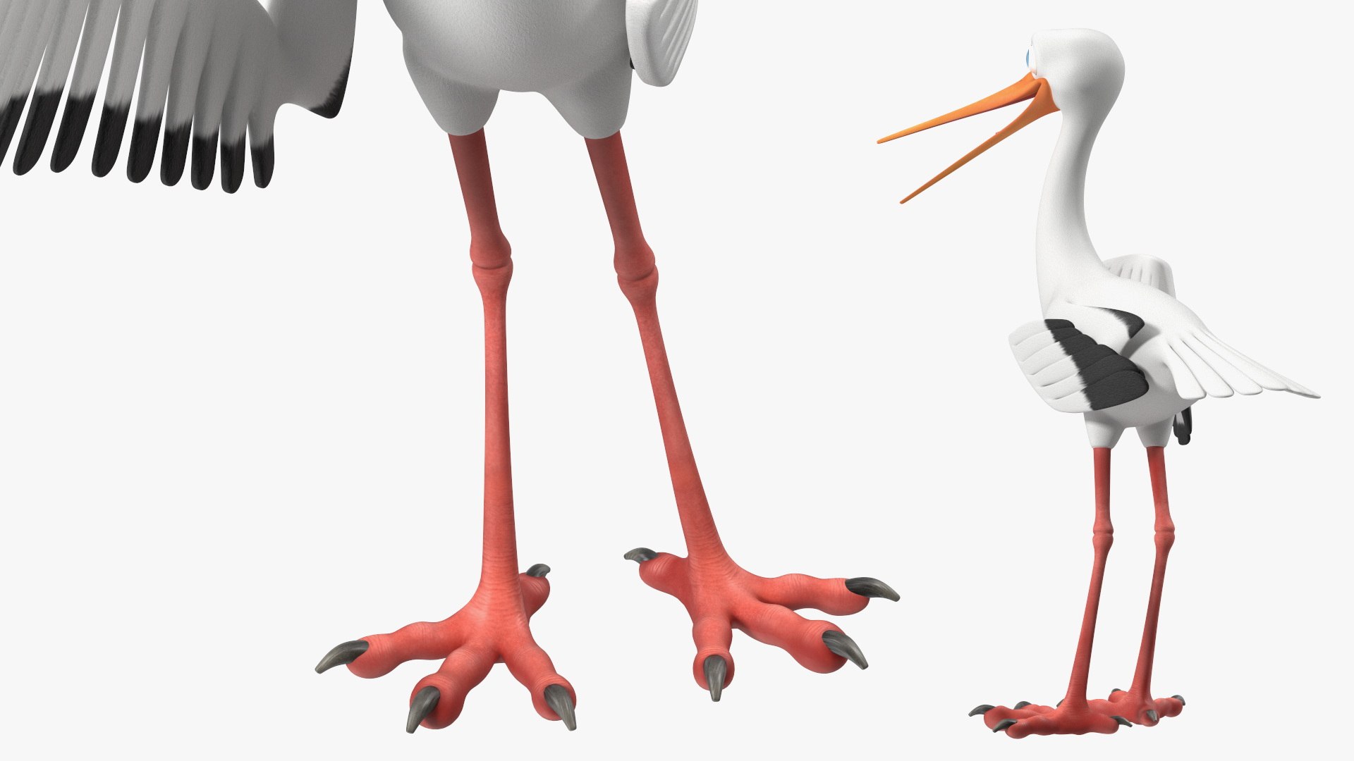 Cartoon Stork Talk Pose 3D Model - TurboSquid 2088907