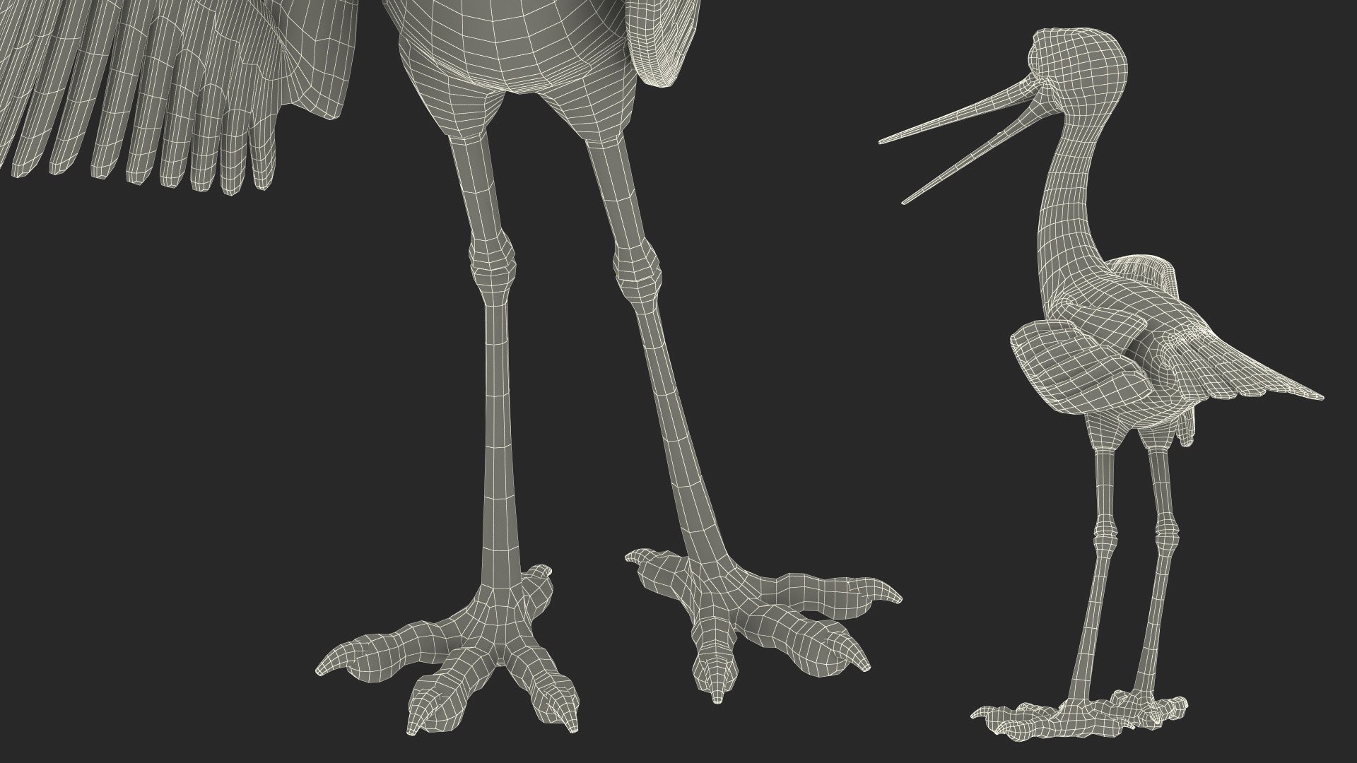 Cartoon Stork Talk Pose 3D Model - TurboSquid 2088907