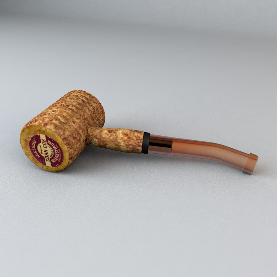 3d Corn Cob Pipe Model