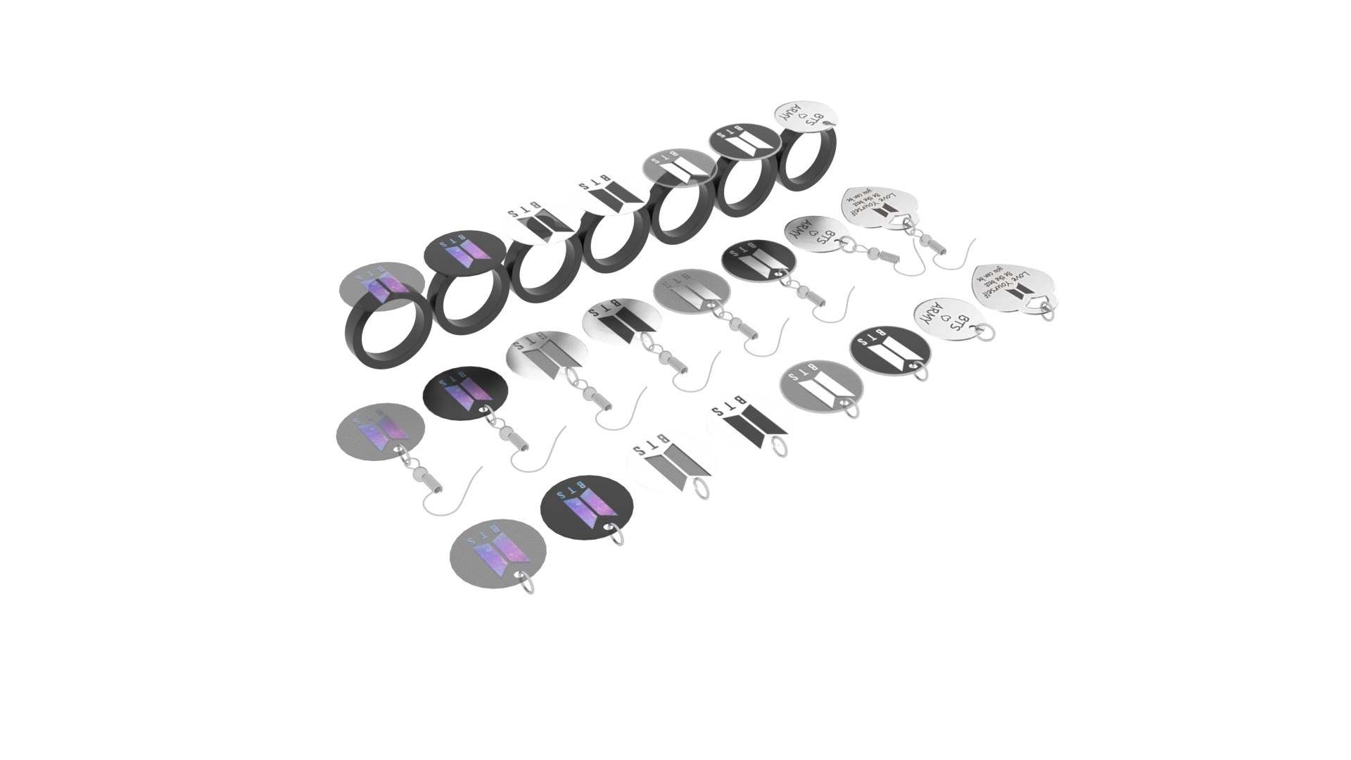BTS Jewelries Set Model - TurboSquid 1864510