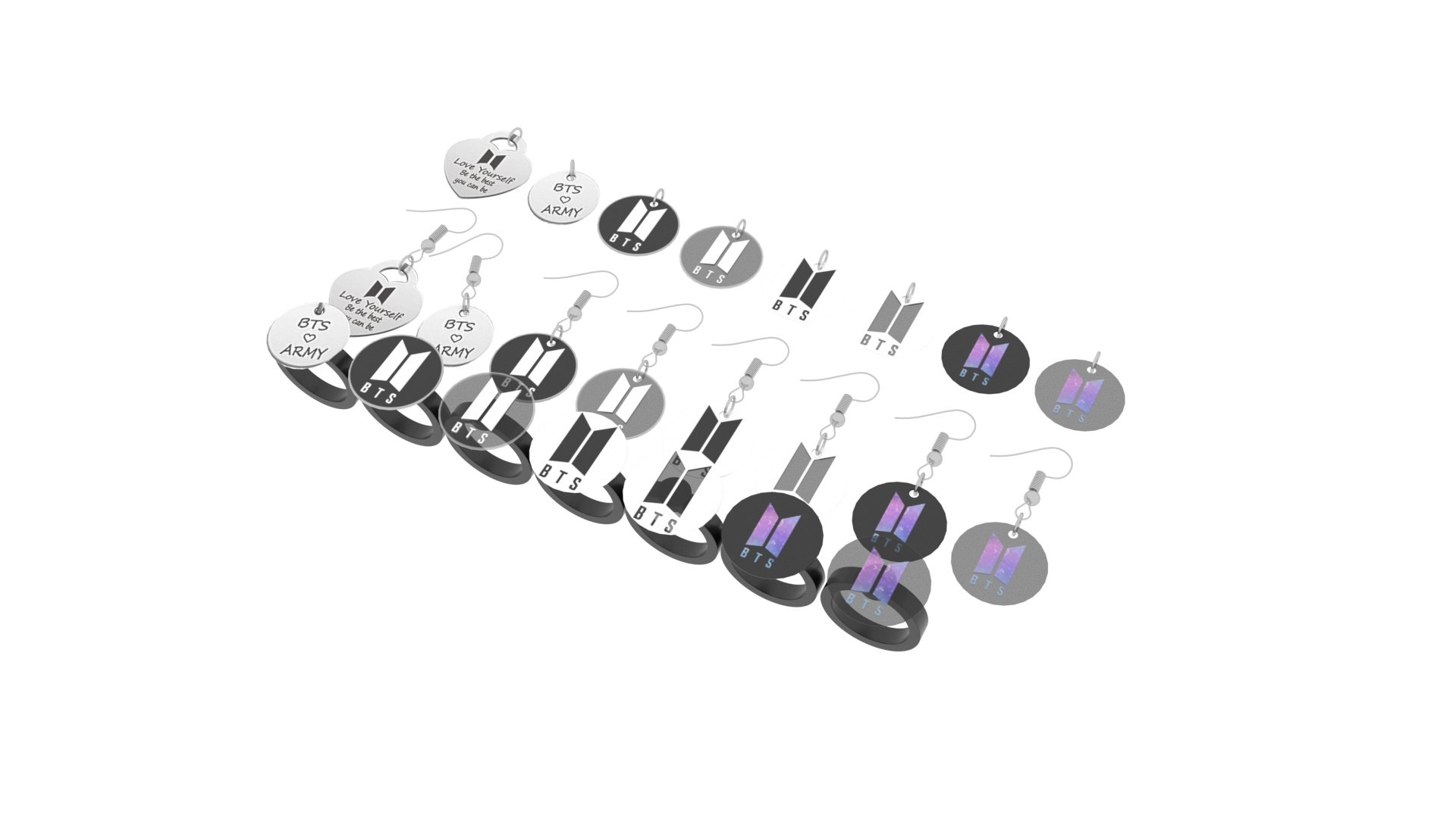 BTS Jewelries Set Model - TurboSquid 1864510