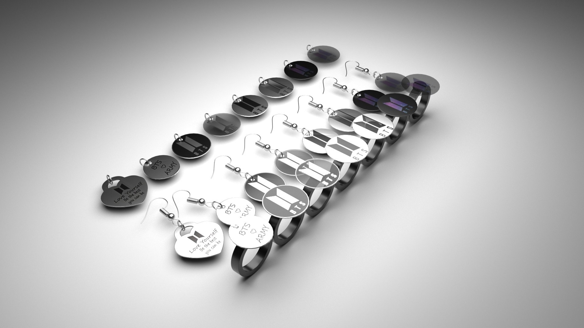 BTS Jewelries Set Model - TurboSquid 1864510