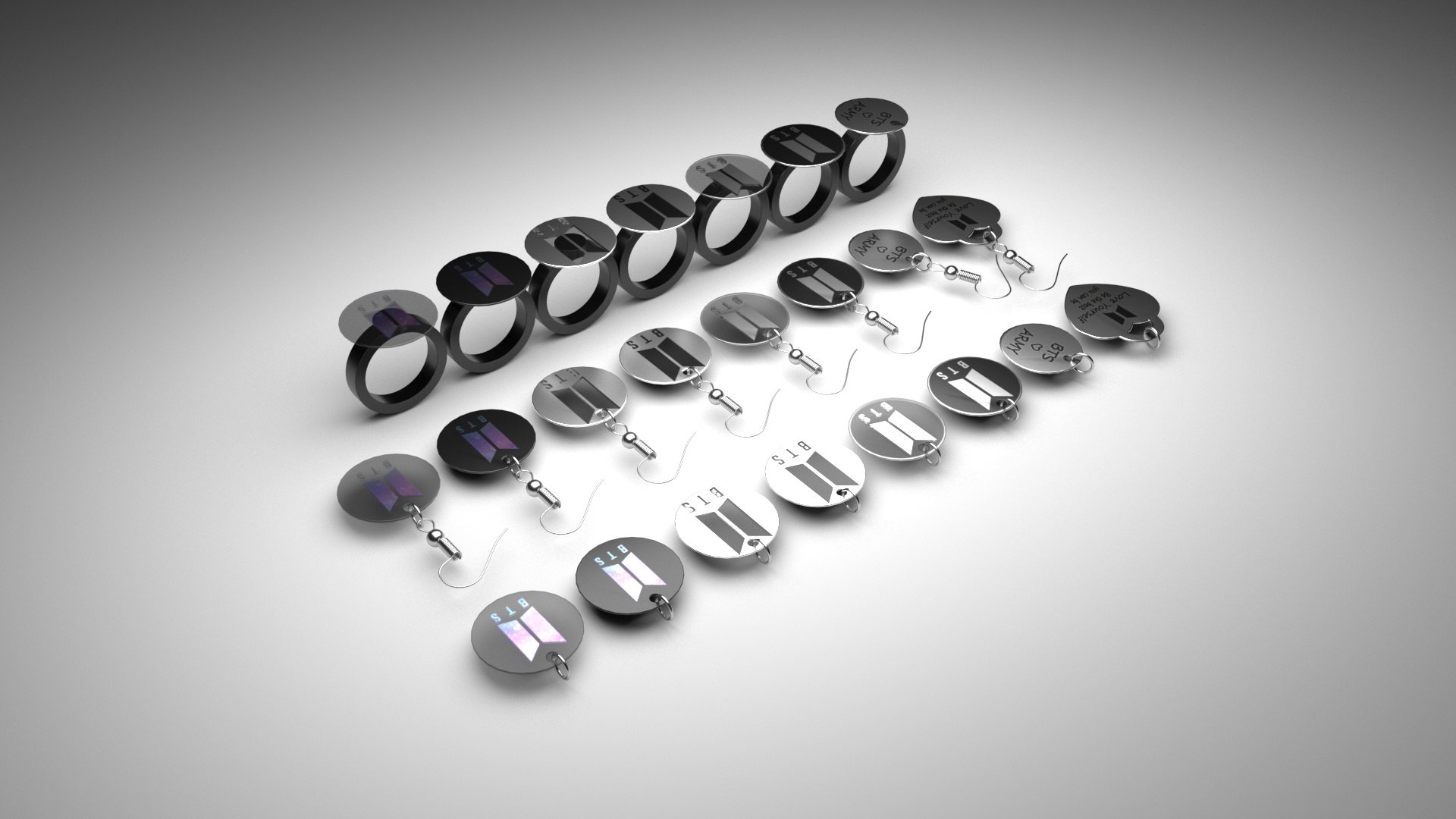 BTS Jewelries Set Model - TurboSquid 1864510