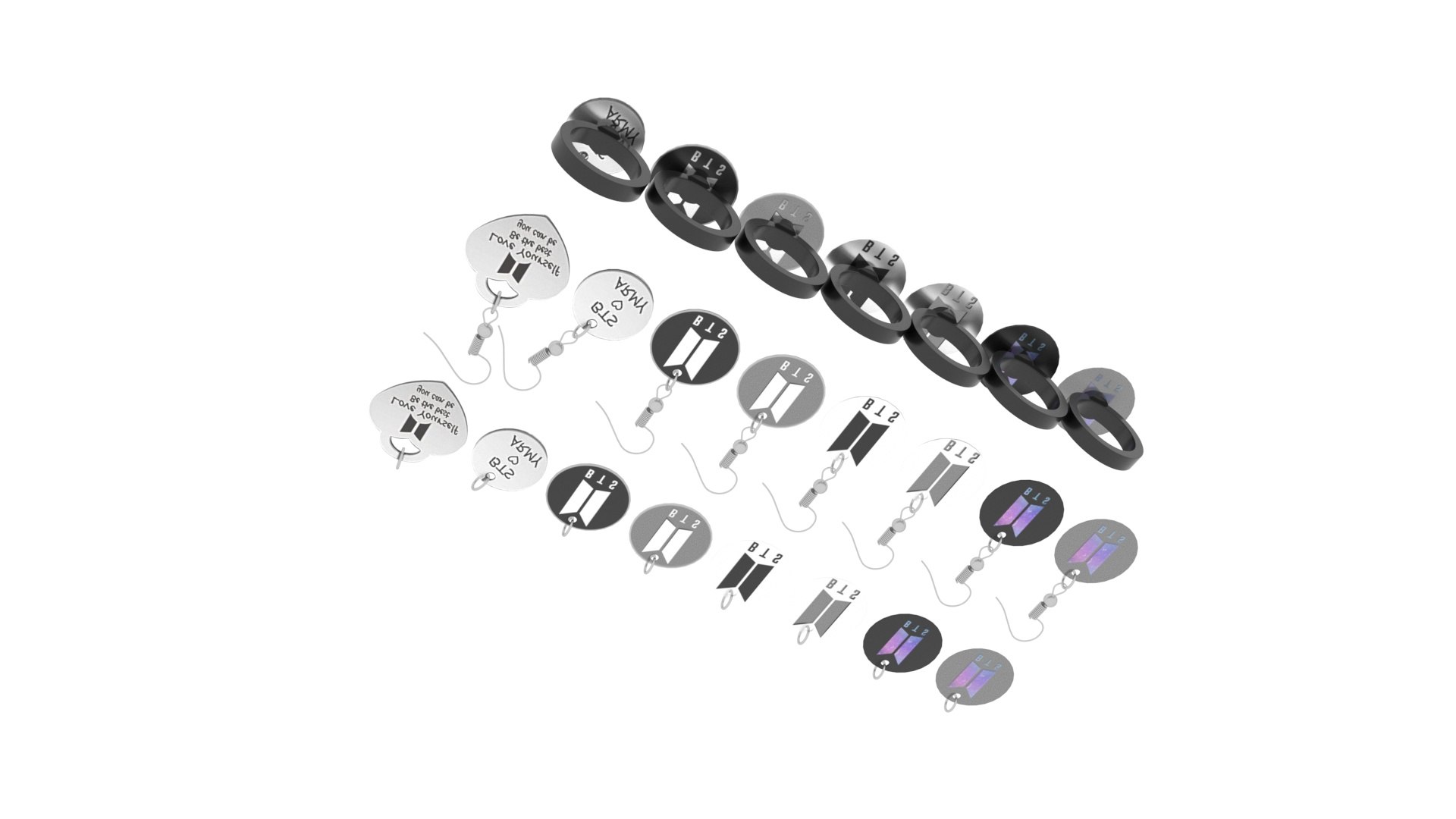 BTS Jewelries Set Model - TurboSquid 1864510